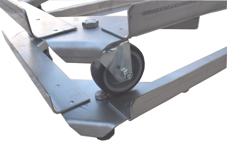 Carucior inox pentru transport navete